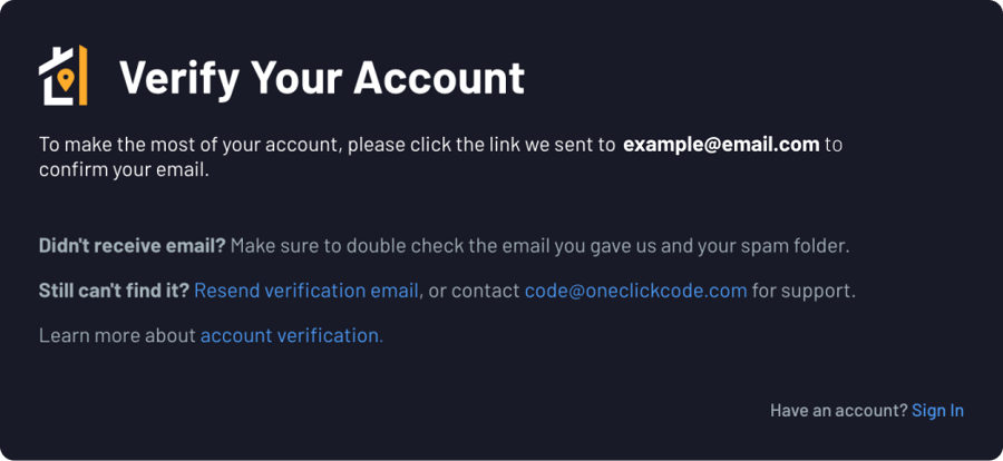 How to Verify your OneClick Code Account